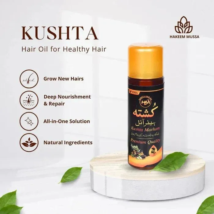 Kushta Hair Oil 120ml – Original Hakeem Musa Herbal Hair Growth & Anti ...