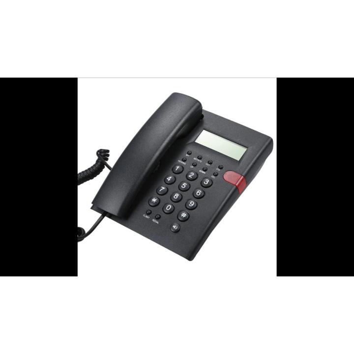 Loud Speaker White Or Black desktop Landline Set PTCL Set Phone Wired Desktop Telephone Set Time ...