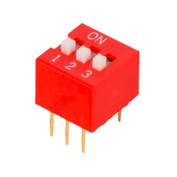 3pcs DS-03 flat dial switch 3 bit code switch 2.54mm pin DIP switch ...