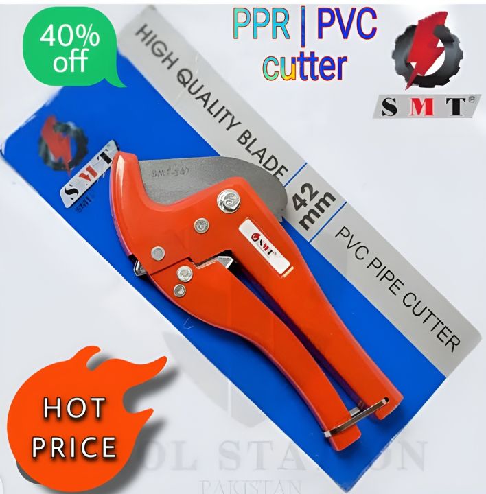 SMT 42mm Ratcheting PPR Cutter - Heavy-Duty PVC Pipe Cutting Tool with ...