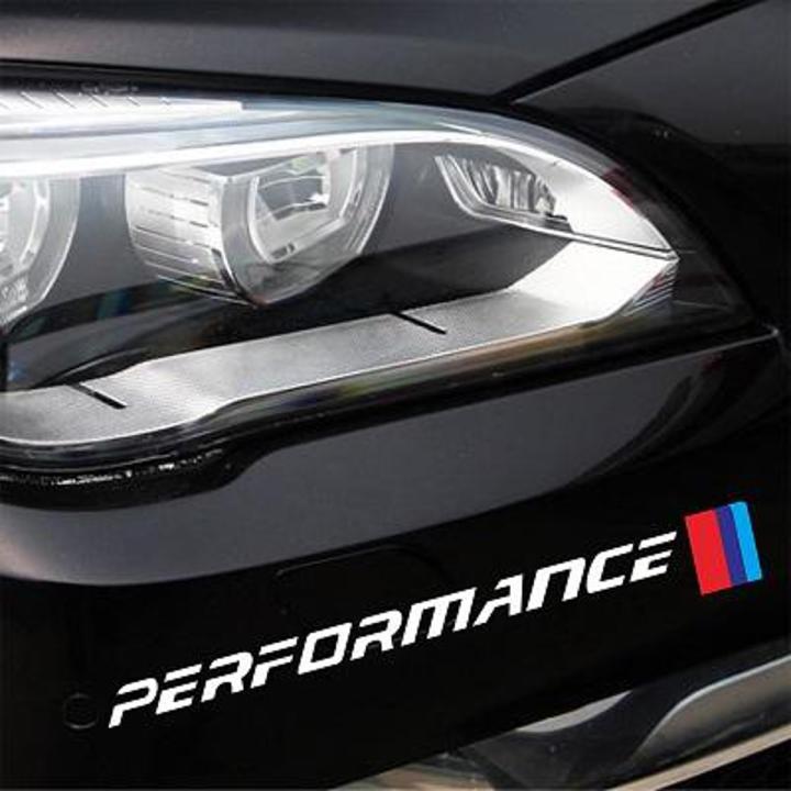 2 Pcs Car Front Sticker Front Bumper Sticker For BMW White | Daraz.pk