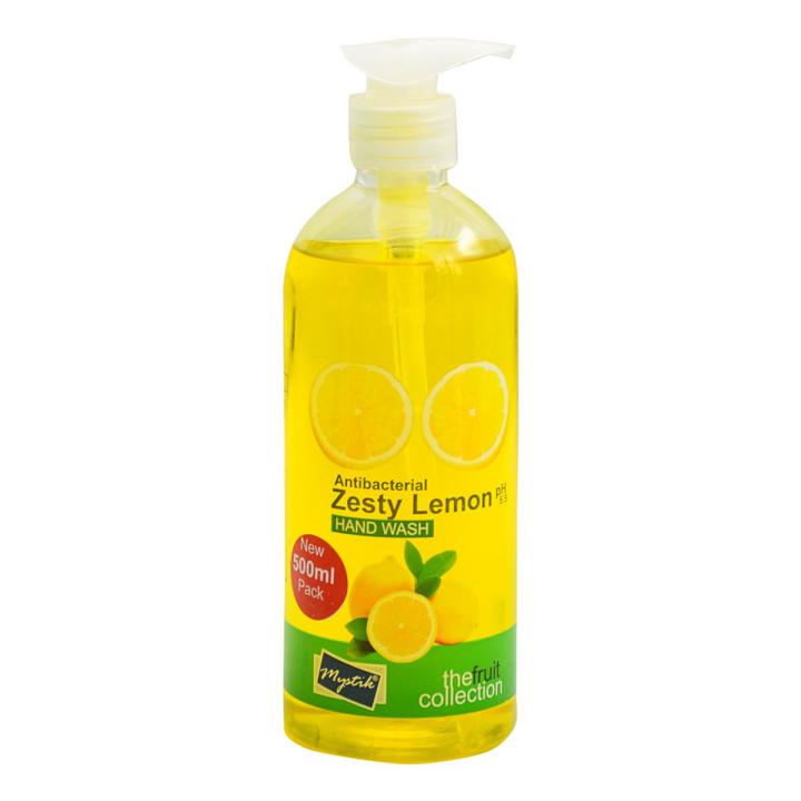 MYSTIK Antibacterial Hand Wash-ZESTY LEMON Liquid Hand Wash-500ml (Made ...