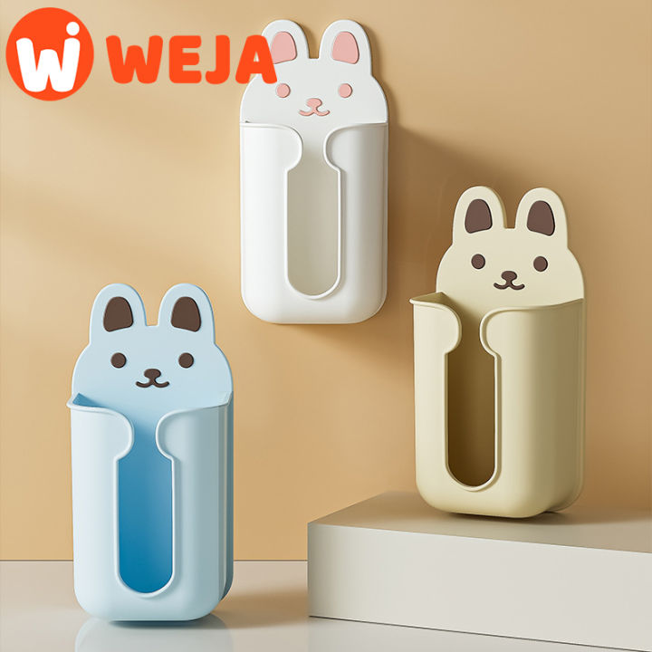 【WEJA】Cartoon rabbit tissue box home wall-hung paper box cute plastic ...