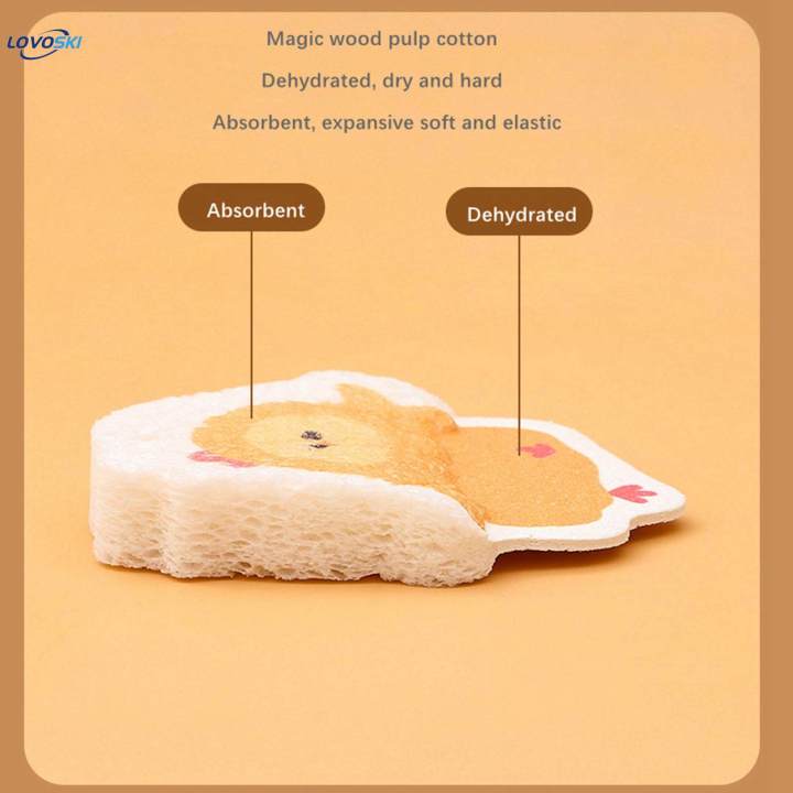 4 x 2-4pack Scrub Sponge Cute Multipurpose Kitchen Sponge for Sinkspots ...
