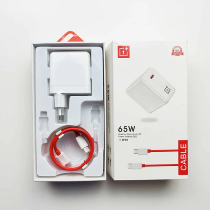 Oneplus 100% Orignel Charger 65W Super Vooc Adapter + Cable PD Warp ...