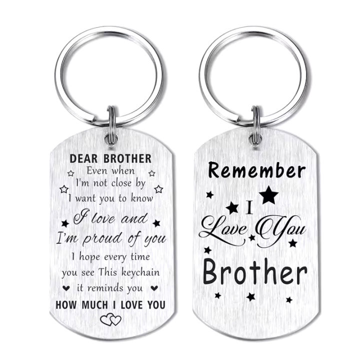 To Brother Keychain,Stainless Steel Brother Keychain From Brother ...