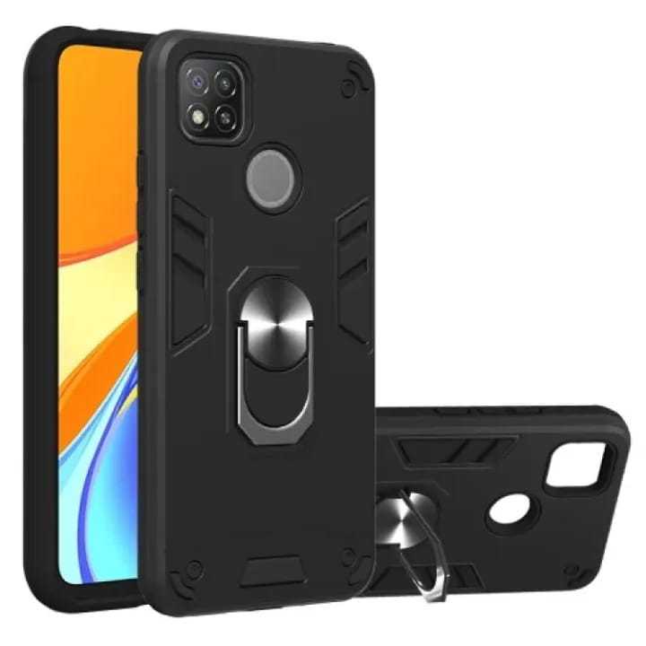 "Xiaomi Redmi 10A Armor Case - Shockproof PC+TPU Cover with Ring Holder ...