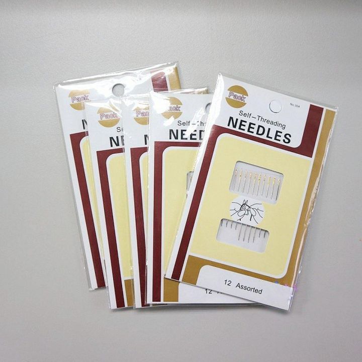 Pack Of 3 12 Assorted Self Threading Needle 3 Different Size Perfect