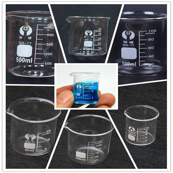 Scientific Measuring glass beaker Laboratory Borosilicate Lab ...