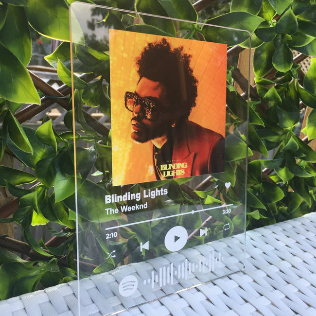 Custom Acrylic Board With Stand Base, Personalized Spotify Code ...