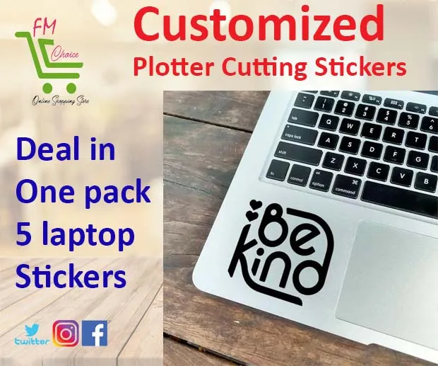 Customized 5 laptop Stickers | Daraz.pk