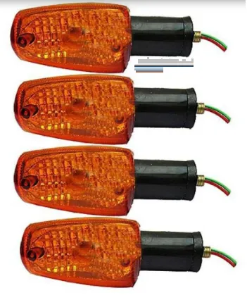 Pack of 4 Full flexible bike indicator unbreakable for all 70cc bikes ...