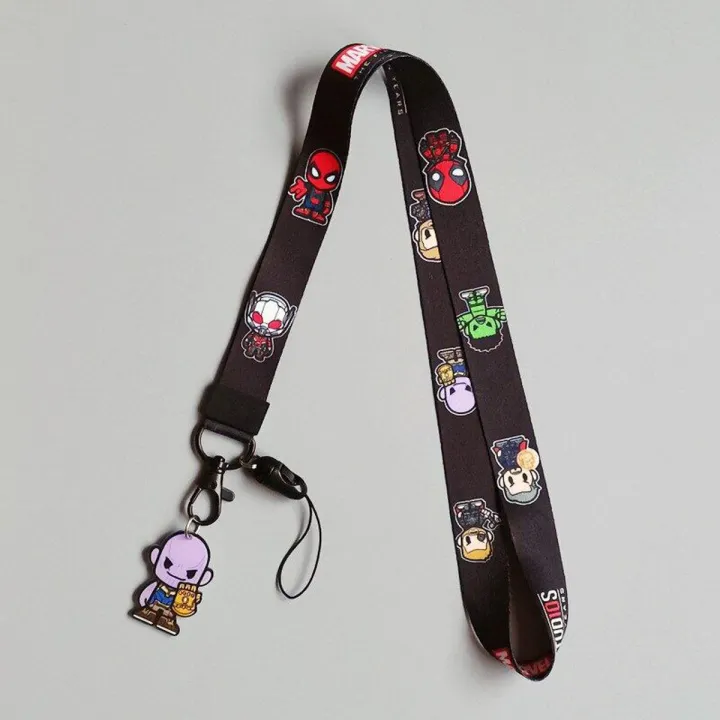 Avengers Design Keychain Neck Strap for Phone Keys ID Card Cartoon ...