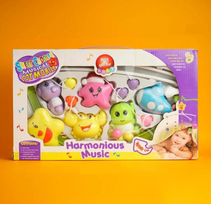 Musical Hanging Rotate Bell Ring Rattle Mobile Cot For Kids With 1 ...