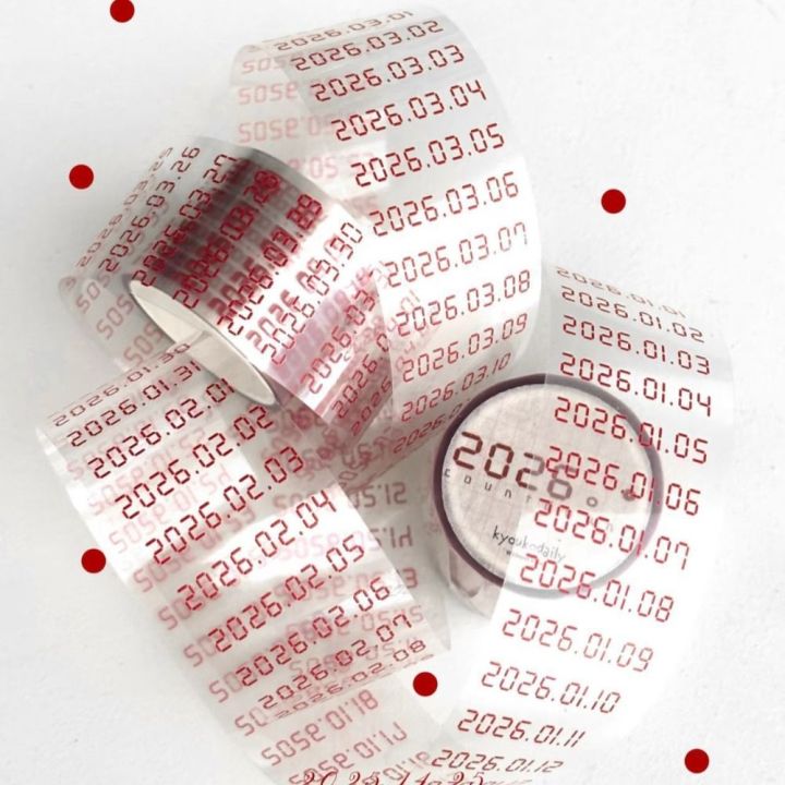 Creative Non-repeating 2026 Date Stickers Adhesive Tape 2026 Date ...