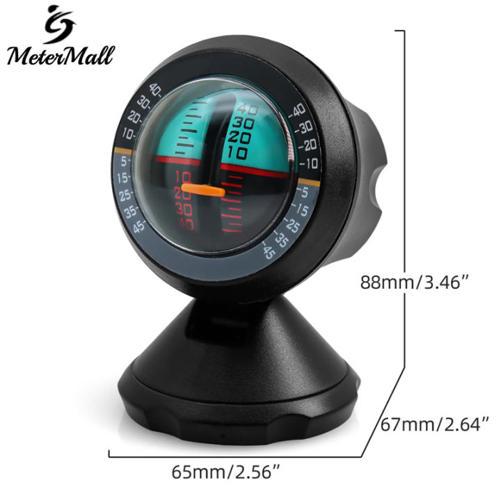 MeterMall Automotive Inclinometer, Car Inclinometer Slope Gauge Balance ...