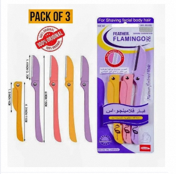 Pack of 3 - Feather Flamingo facial razors for women and men - Three ...