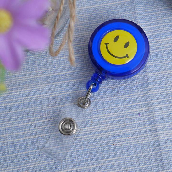 Key Name Tag Retractable Compact Design Badge Holder Translucent Solid ...
