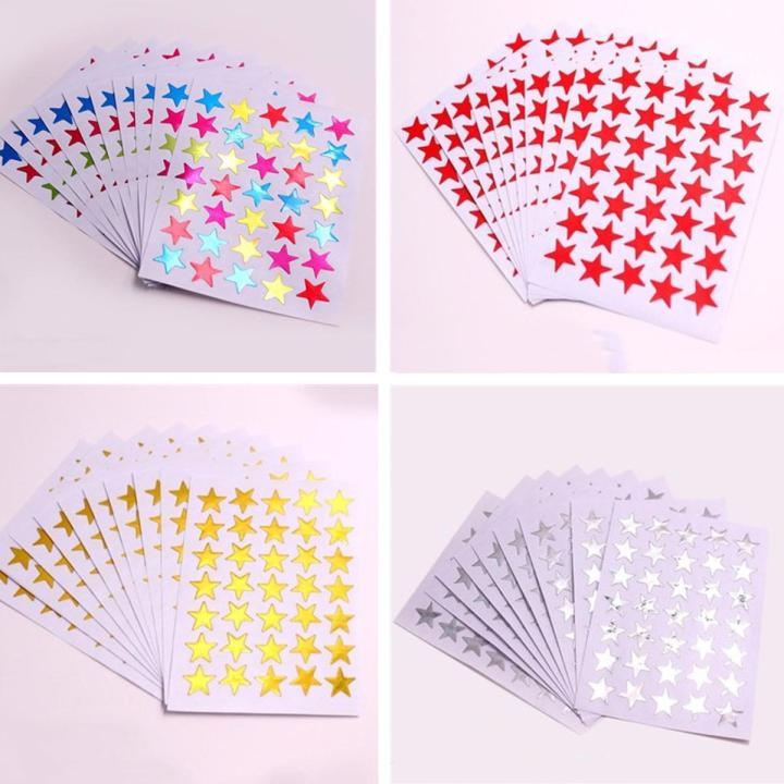 10 Sheets/set Kindergarten Award Gold-Plated Glitter Sticker Mother ...