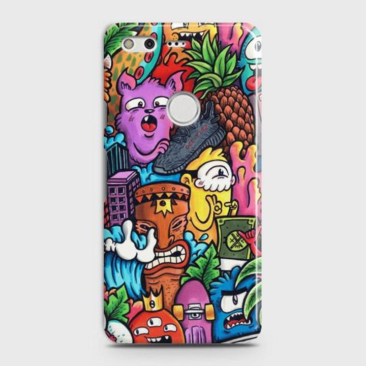 Google Pixel Cover Case Angery mood cartoon Hard Cover- Design 23 Cover ...