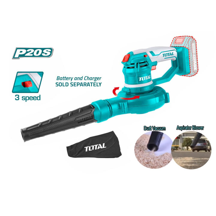 Total TABLI2001 Original Lithium-Ion 2 in 1 Aspirator Blower & Dust ...