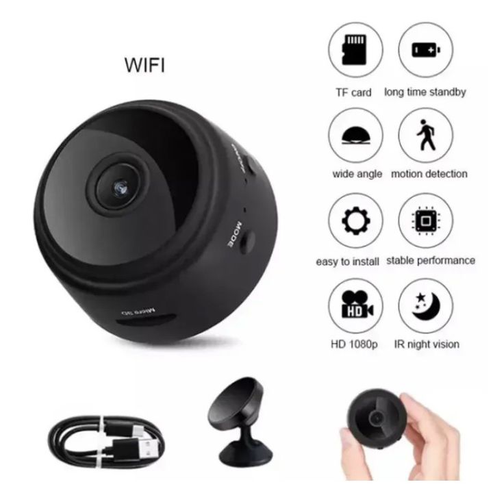 A9 Mini WiFi Camera – 1080P Wireless Rechargeable IP Security Camera ...