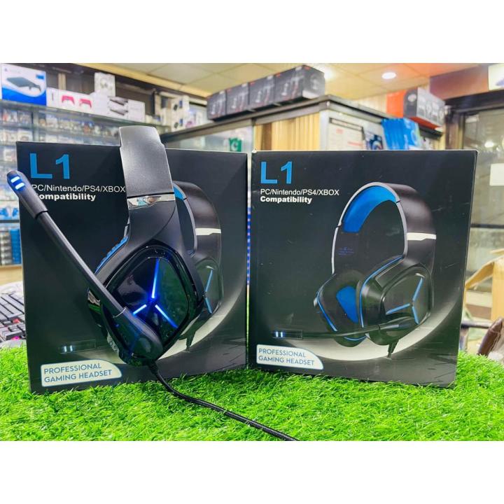 Gaming Headset With Mic For PC,PS4, Xbox One Over-Ear Headphones L1 ...