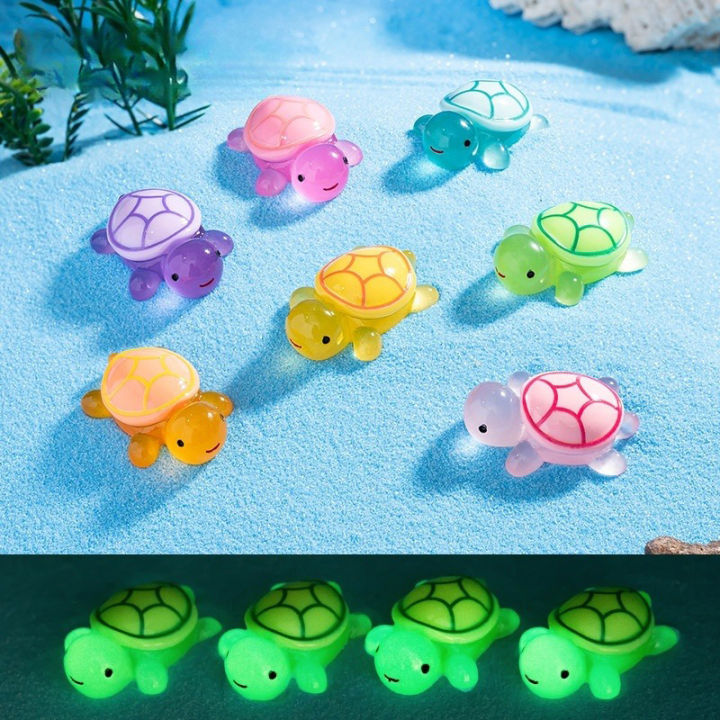 1Pcs Luminous Turtle Fairy Garden Micro Landscape Ornament Glowing In ...