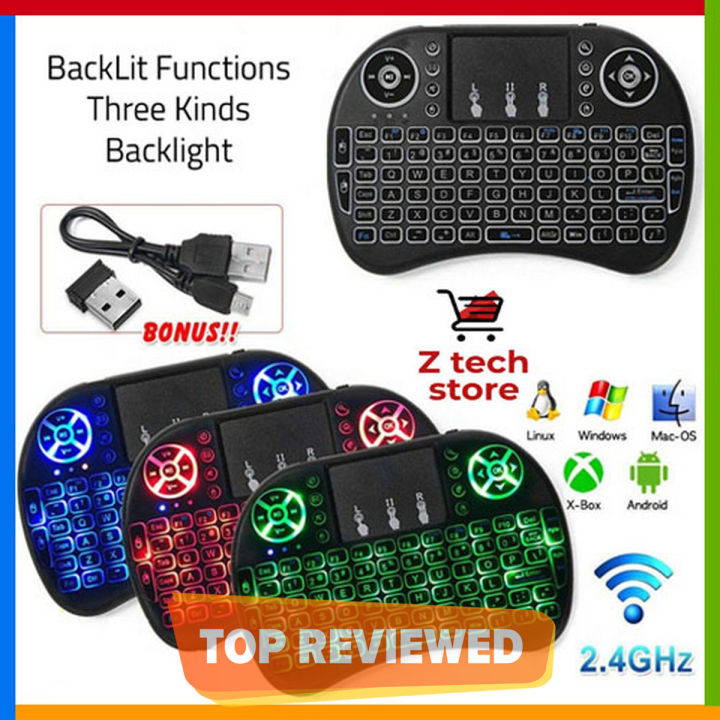 Mini Touch Pad Rf 500 Wireless Gaming Keyboard With 3 Colour Backlight Keyboard Mouse Multi