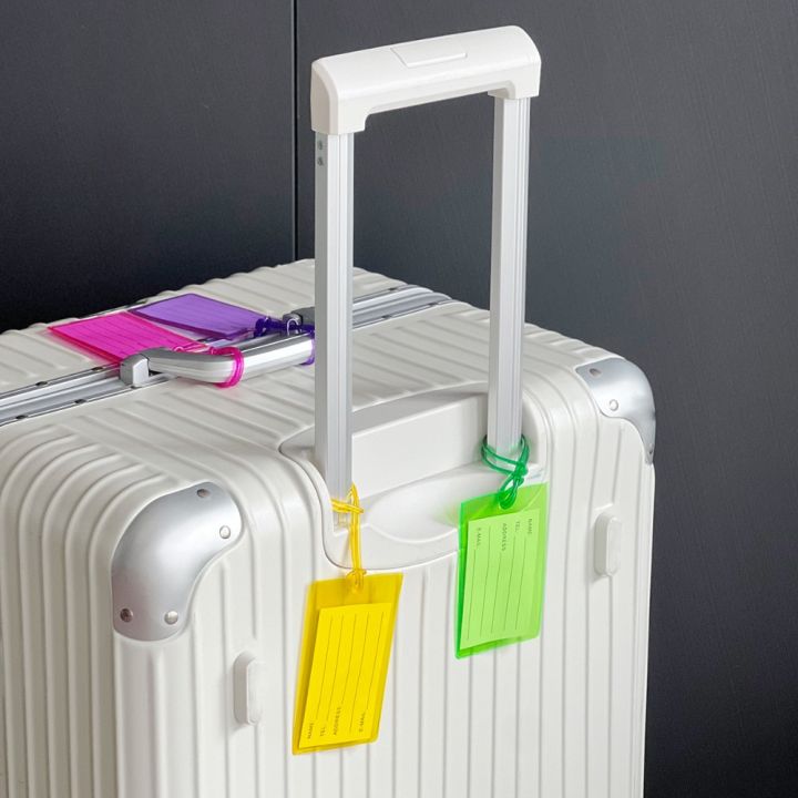 Soft Fluorescent Luggage Tag Colorful Boarding Pass Information Card ...