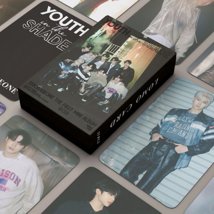 55pcs/box Kpop Idol ZEROBASEONE Photocards ZB1 Album Youth In The Shade Lomo Cards Postcards ...
