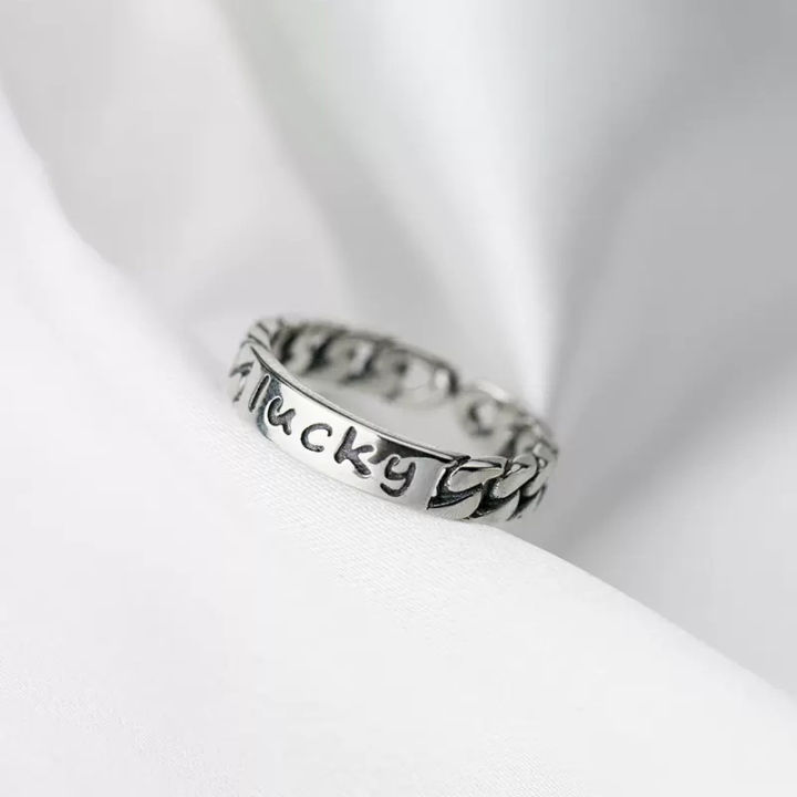 Youbo Special-Interest Design Retro lucky Open Ring for Women Cold Wind ...