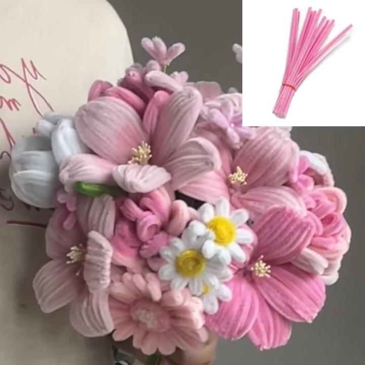 St. kunkka 20-50pcs 30cm Velvet Twist Thread Chenille Sticks Handmade ...