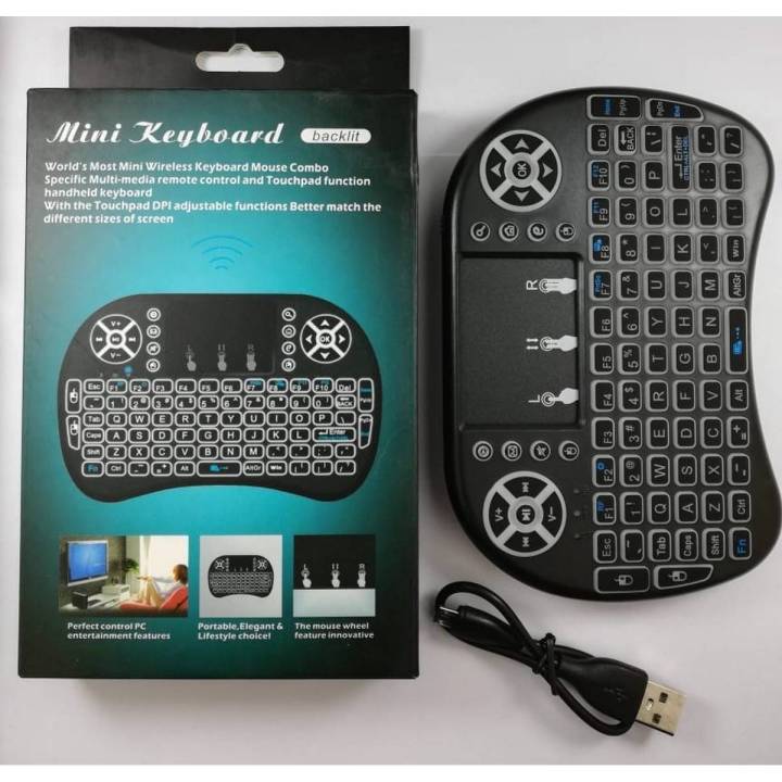 Mini Touch Pad Rf 500 Wireless Gaming Keyboard With 3 Colour Backlight