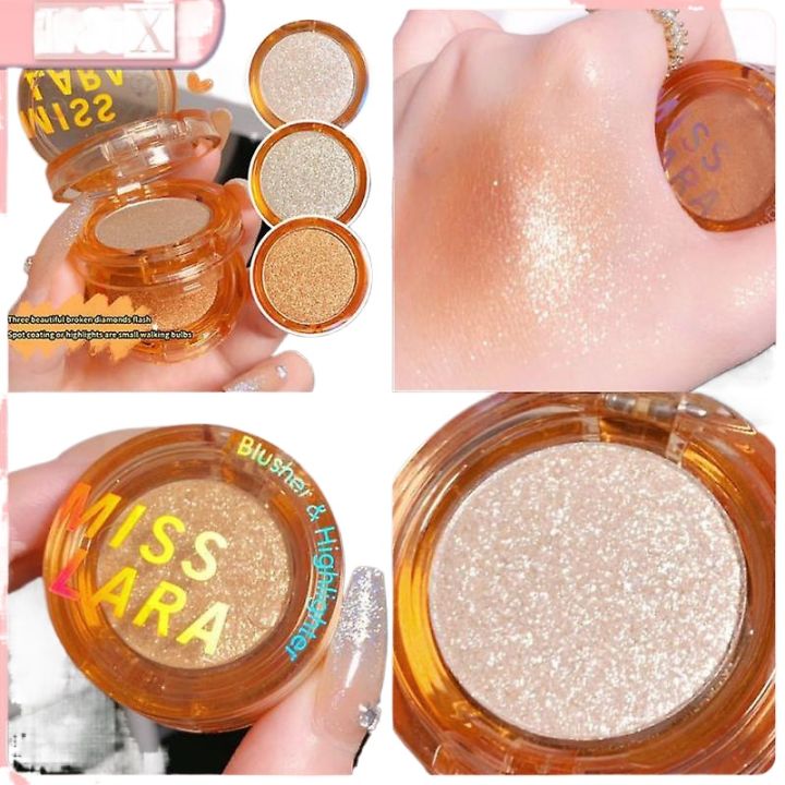 3 In 1 Mini Highlighter Bronzers & Face Blusher Palette | Daraz.pk