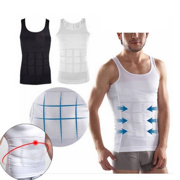 Slim Lift Singlet Men Under Garment Reduce Beeer Belly Slimming Shaper ...