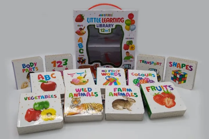 12-in-1 Little Learning Library for Kids | Early Learning Board Books ...