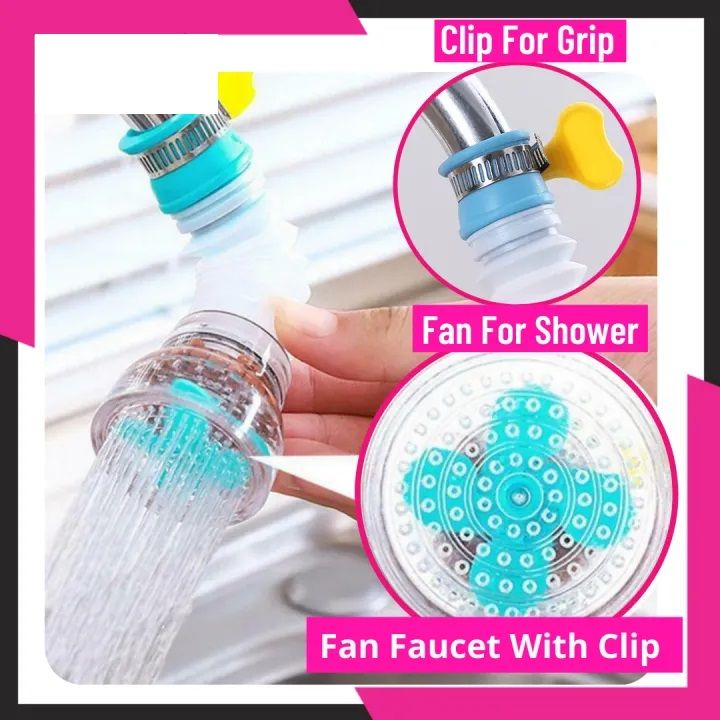 360 Adjustable Degree Rotatable Water Saving Tap for Kitchen Shower Fan ...