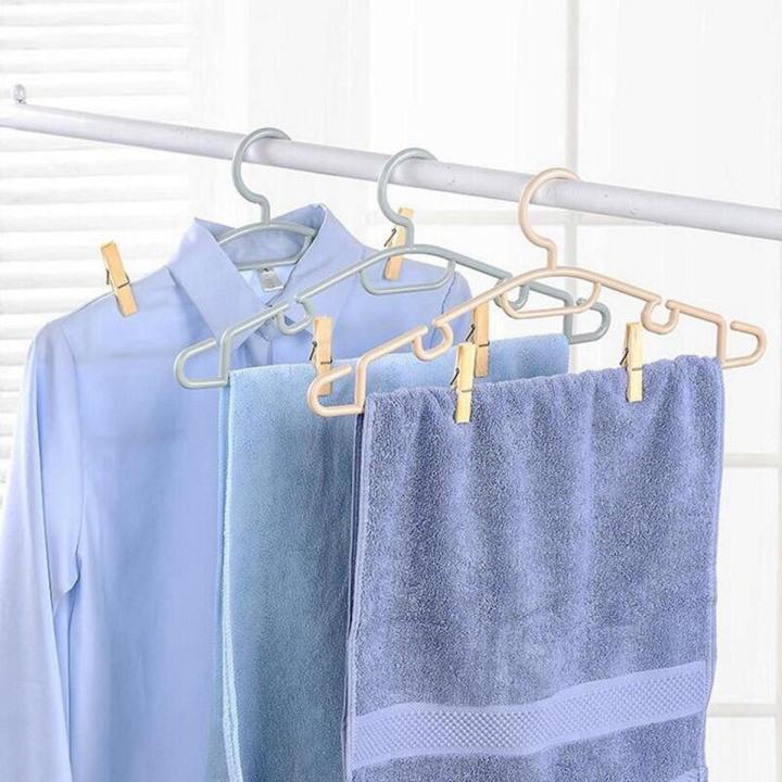 Pack Of 20 Wooden Laundry Clothes Pegs Home Clamps Hangers Natural ...