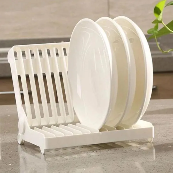 Foldable Plate Rack Dish Drying Rack, Kitchen Countertop Storage Stand ...