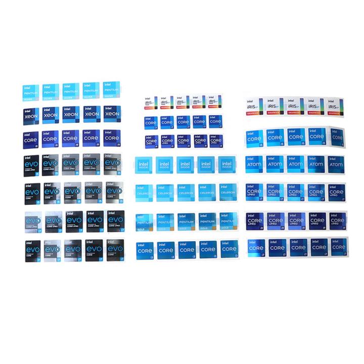 5pcs DIY Sticker Original Nine And Ten Generation Cpu 10 i3 i5 i7 i9 ...