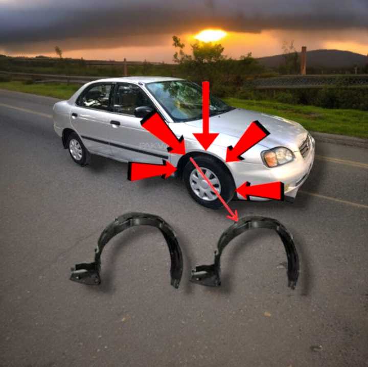 Fender Shield Suzuki Baleno (2) left and Right {Flexible Material/Local ...