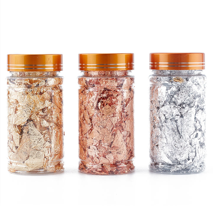 1Bottle Gold Foil Silver Foil Copper Foil Decorated Manicure 2g Gold ...