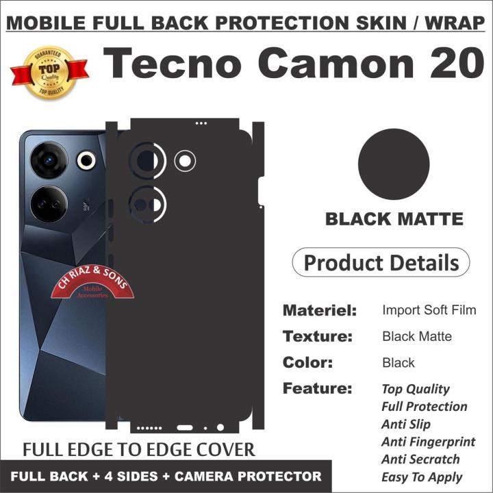 TECNO CAMON 20 FULL BACK 360 premium Protection Skin Wrap | Daraz.pk