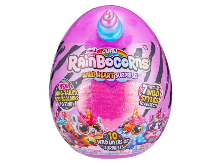 Rainbocorns Wild Heart Surprise Series 3 blue and Purple Horn Plush ...