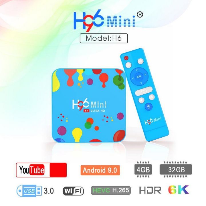 H96 Mini - 4GB+32GB - OS 9.0 - 6K Resolution - 2020 Model - Smart ...