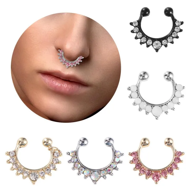 Cool Fashion U Shape Metal Simple Punk Body Jewelry Bear Nose Cuff Fake ...