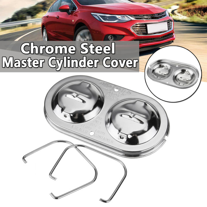 new Automotive Chrome Rectangular Master Cylinder Cover For GM Chevy ...