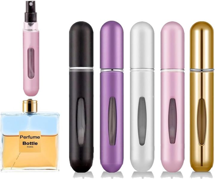 Portable Perfume Atomiser pack of 5pcs Perfume Travel Bottle // 5ML ...