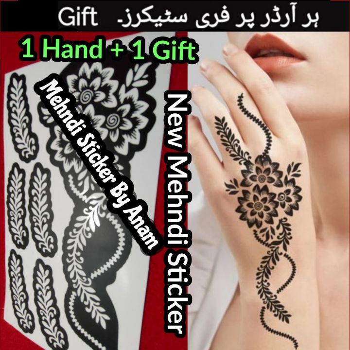 mehandi sticker, Arabic mehndi sticker, Stencils Mehendi Stiker | Daraz.pk